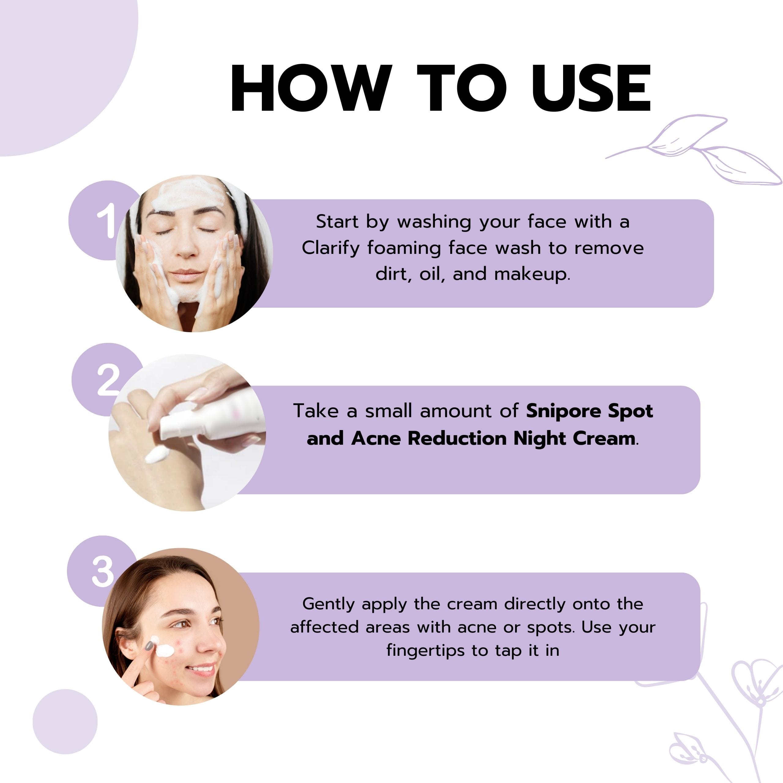 Buy Snipore Anti Acne and Dark Spot Corrector Night Cream - theclinq.com